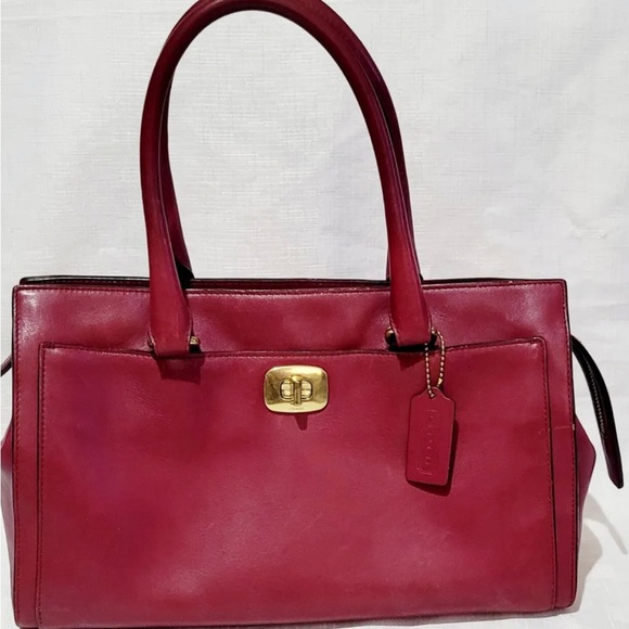 Coach | Bags | Berry Colored Vintage Coach Bag Leather | Poshmark